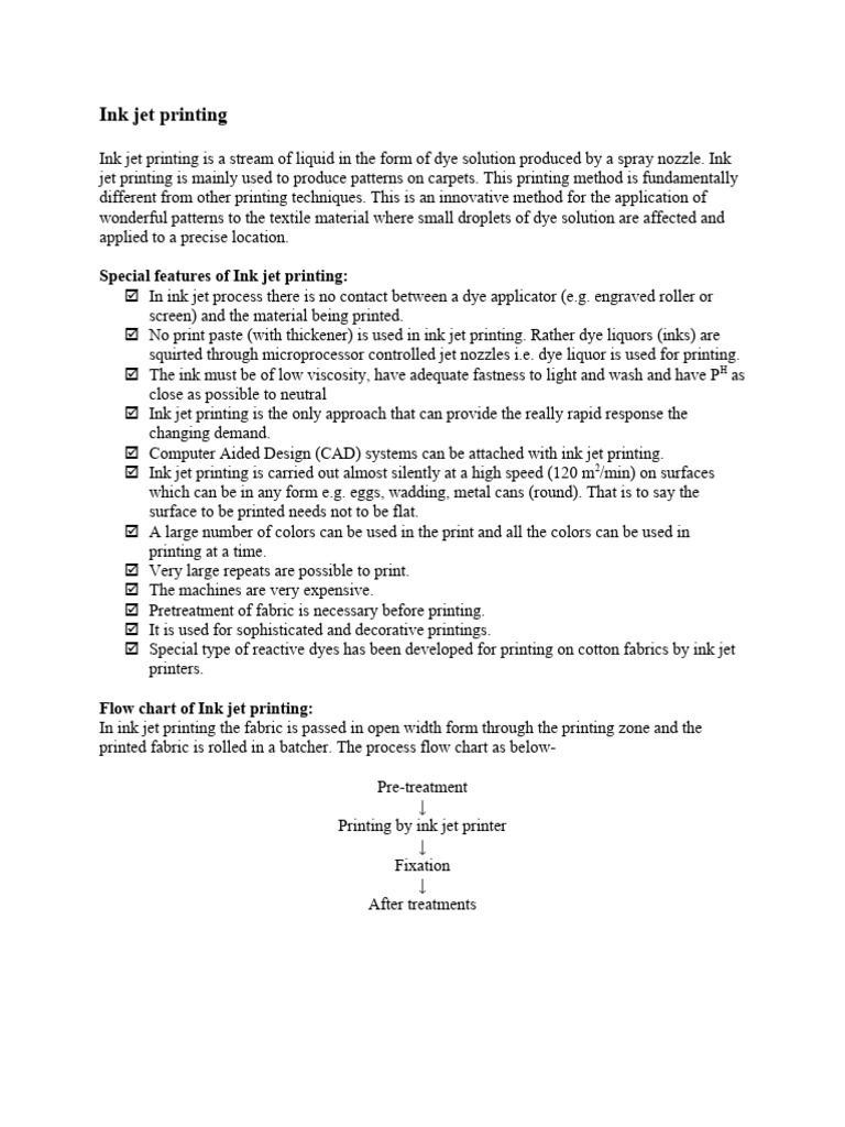 Inkjet Printing | PDF | Ink | Printer (Computing)