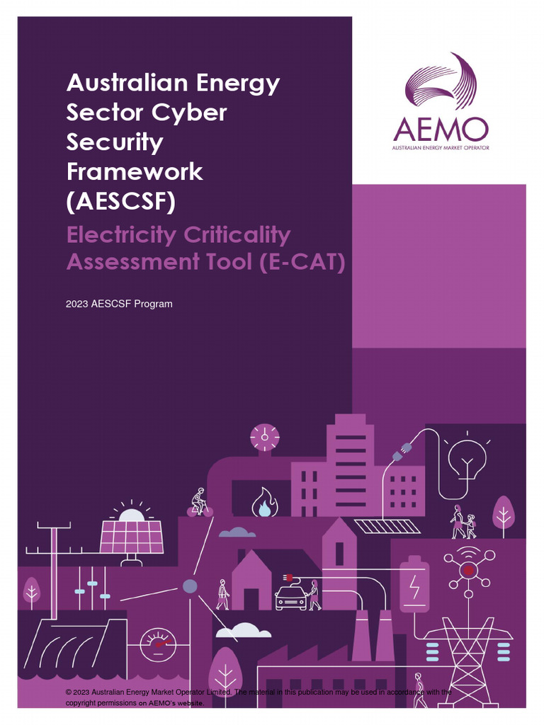 AESCSF Electricity Criticality Assessment Tool ECAT | PDF | Physical ...