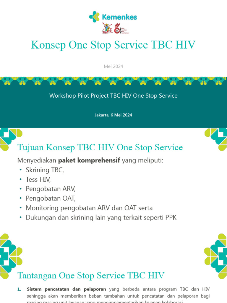Skenario One Stop Service TBC HIV | PDF
