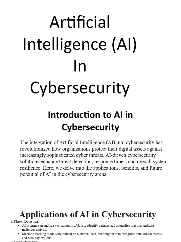 AI in Cybersecurity | PDF | Security | Computer Security