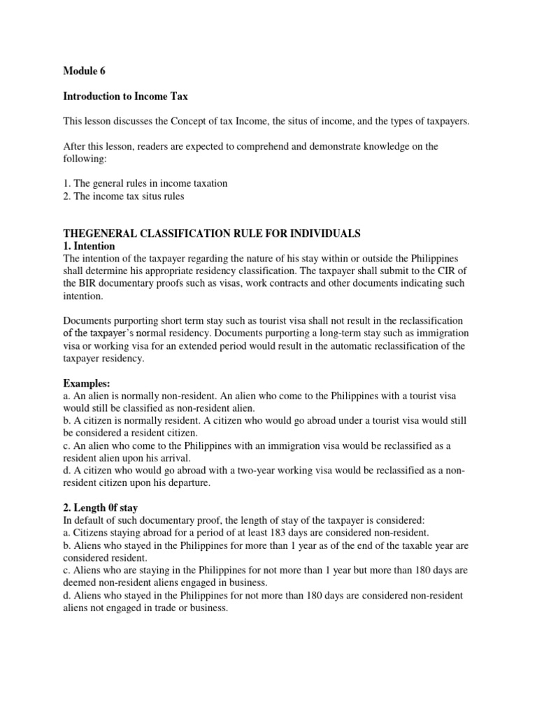 Understanding Income Tax Residency Rules | PDF | Taxes | Partnership