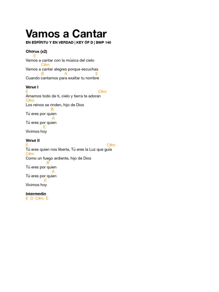 Vamos A Cantar (E) | PDF