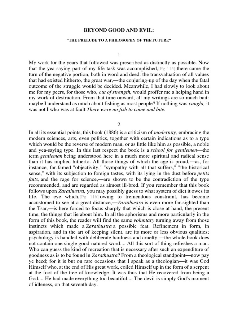 Beyond Good and Evil | PDF | Good And Evil