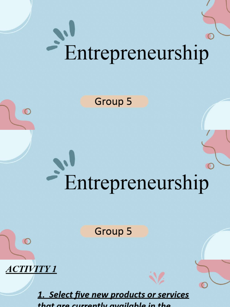 Entrep Act 1 | PDF | Oil | Skin Care