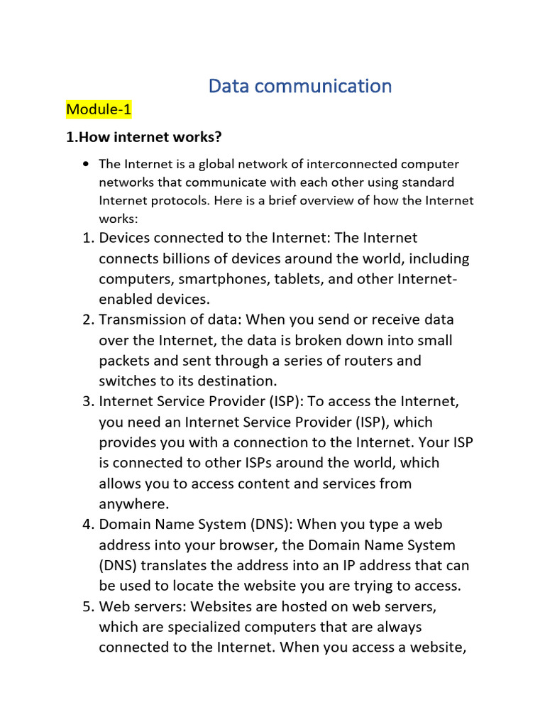 Data Communication | Download Free PDF | Osi Model | Computer Network