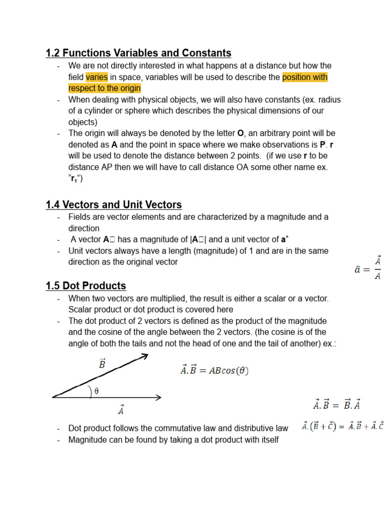 Chapter 1 - Mathematical Foundations | PDF | Euclidean Vector ...