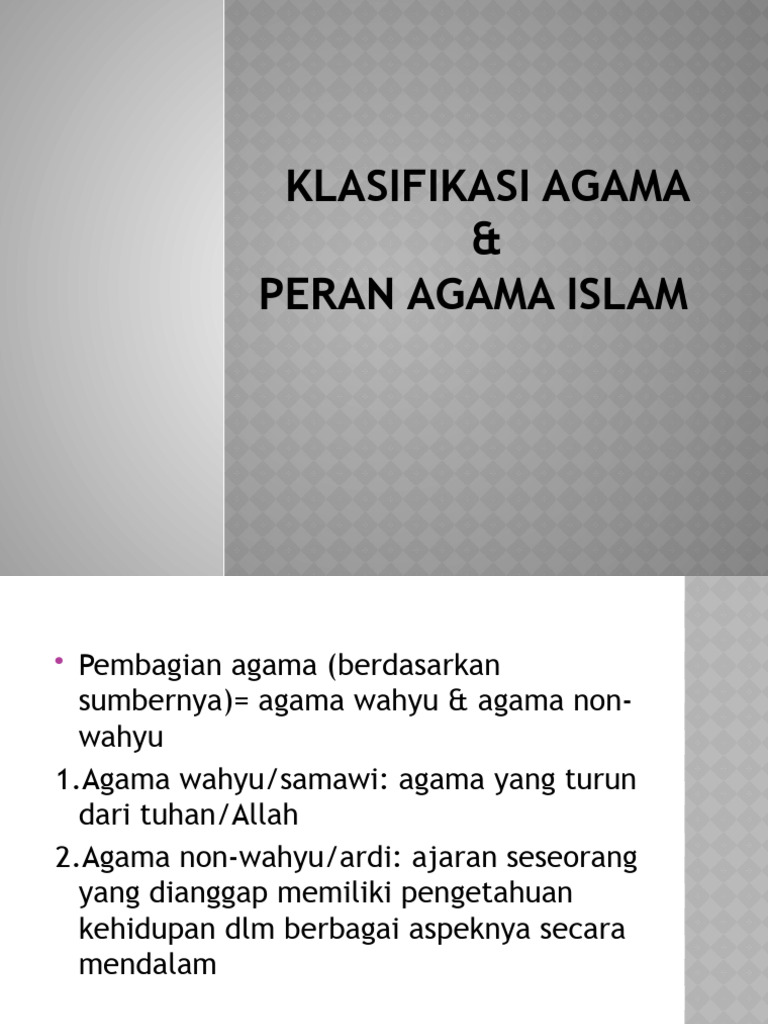 4.klasifikasi Agama | PDF