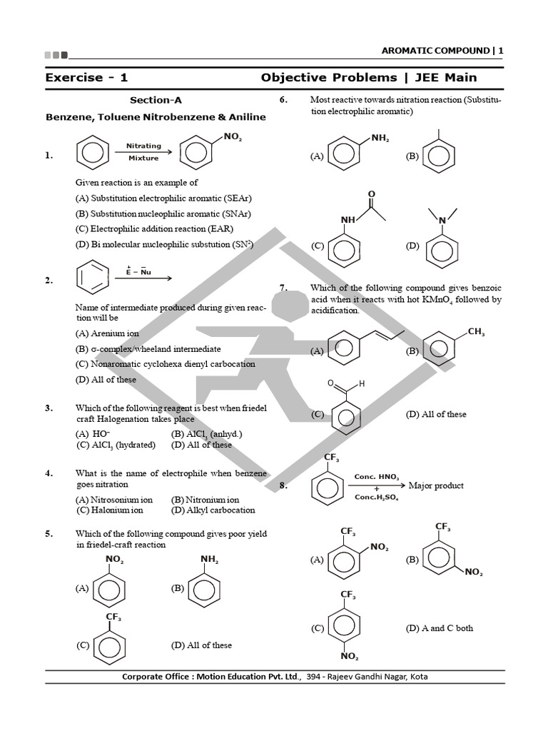 Edit 1592206331 535801b0fb9746ca Aromatic Compounds Exercise | PDF ...