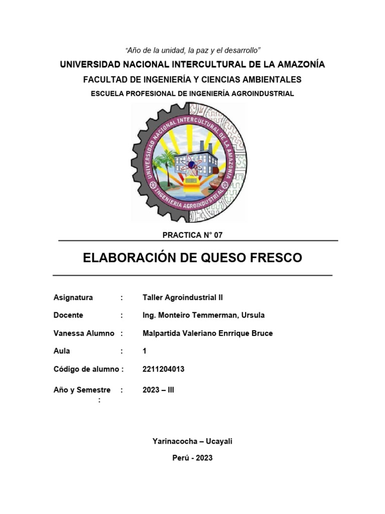 Elaboracion Del Queso Fresco | PDF | Queso | Leche