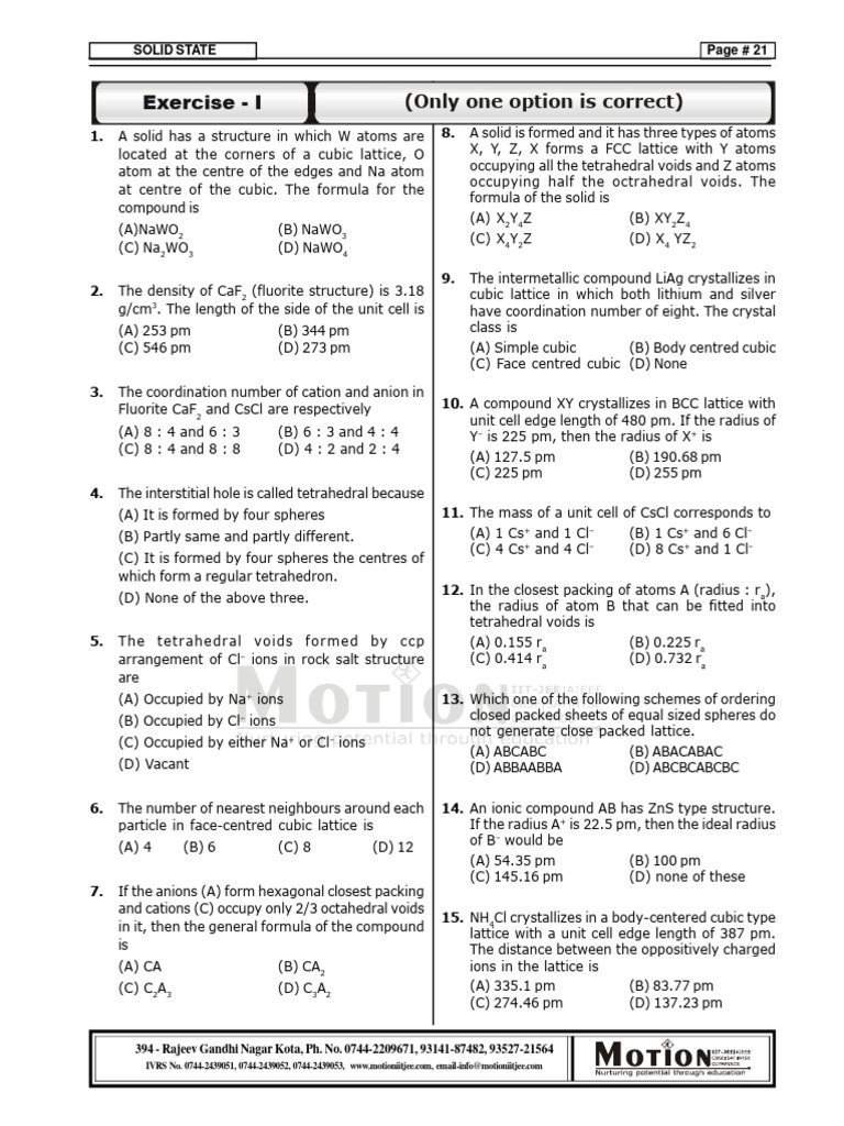Exercise 1 1 | PDF | Crystal Structure | Analytical Chemistry
