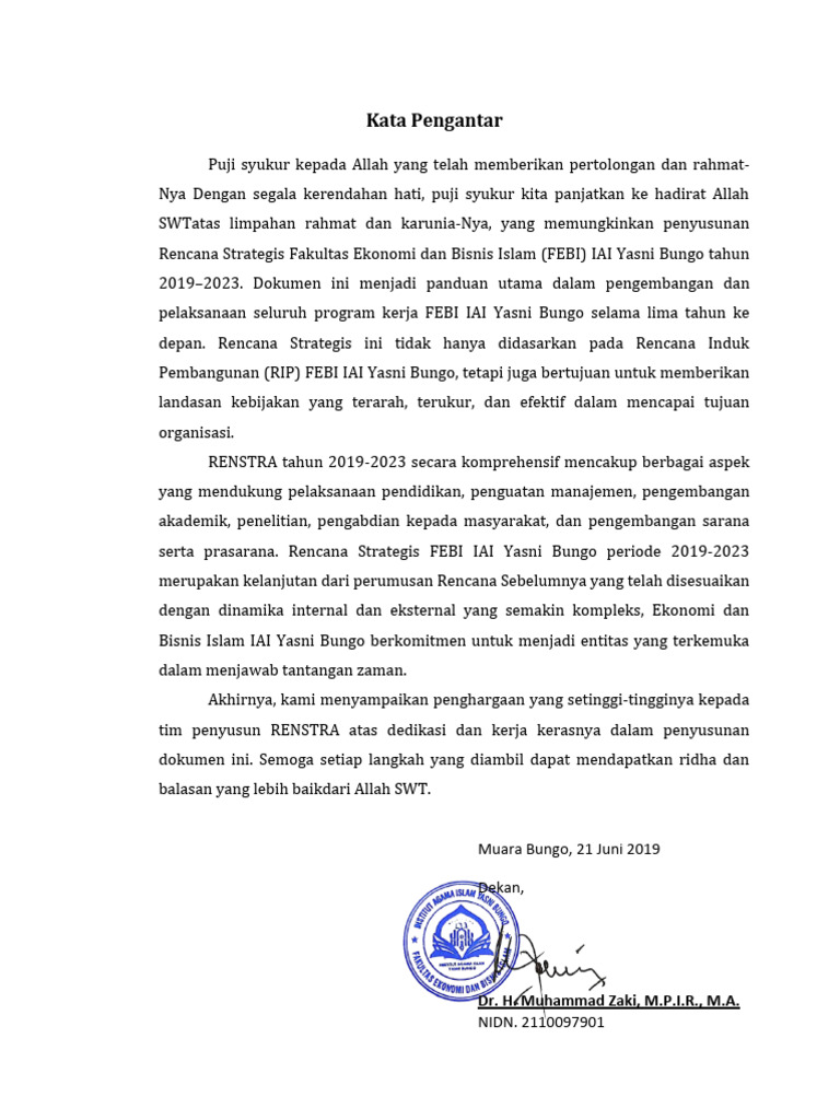 Renstra Baru Esy | PDF | Bisnis