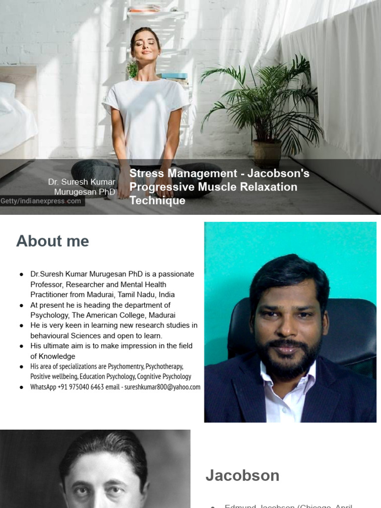 Jacobson's Progressive Muscle Relaxation Guide | PDF | Psychology