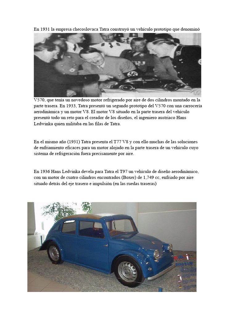 Historia Del Vocho | PDF | Tecnologías automotrices | Estilos de carrocería