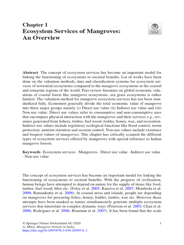 Overview of Mangrove Ecosystem Services | PDF | Mangrove | Ecosystem