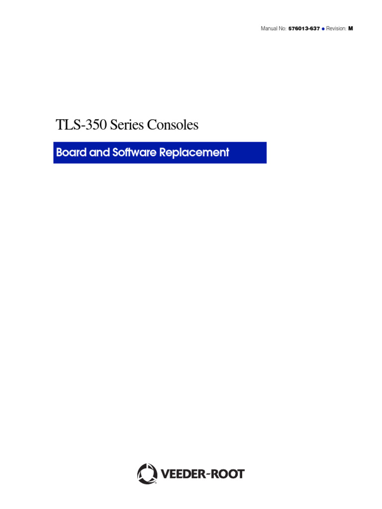 TLS-350 Series Consoles Board and Software Replacement 2 | PDF ...
