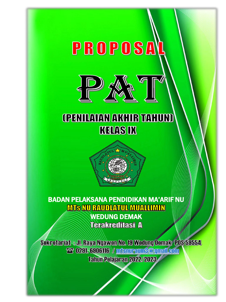 Contoh Format Proposal PAT Kelas IX - Yes | PDF