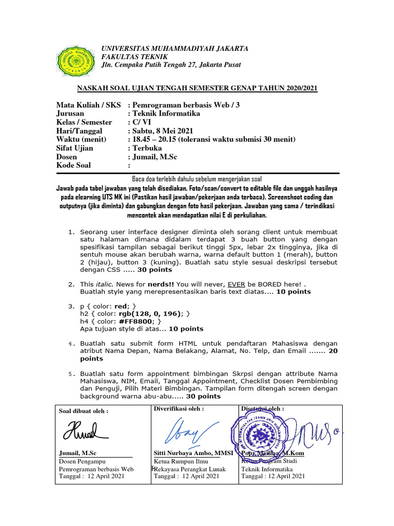UTS PEMROGRAMAN BERBASIS WEB C - Final | PDF | Komputer
