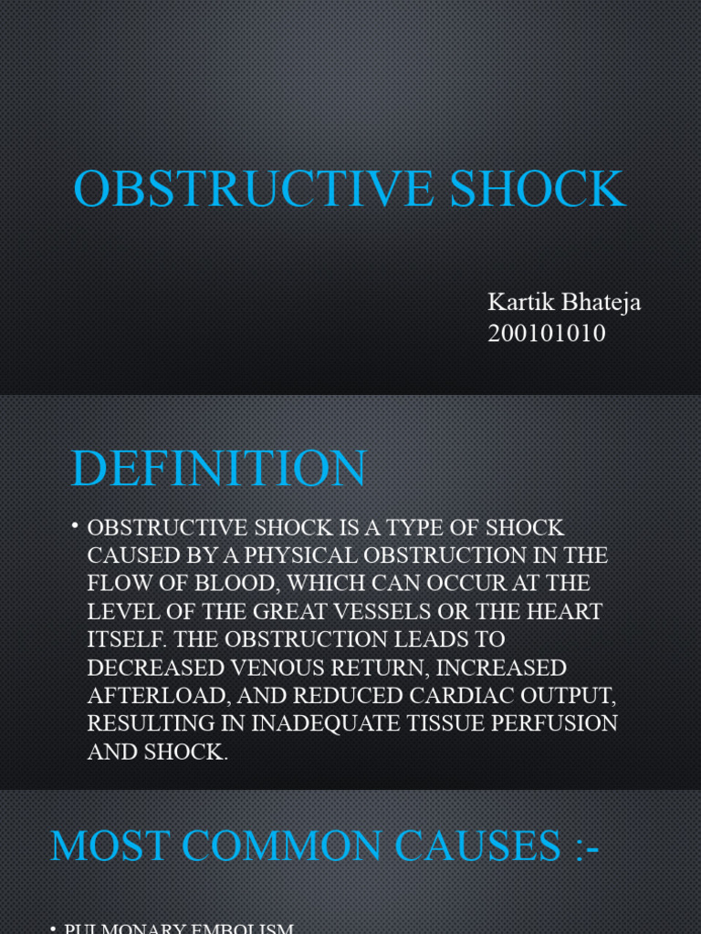 Obstructive Shock | PDF | Science & Mathematics
