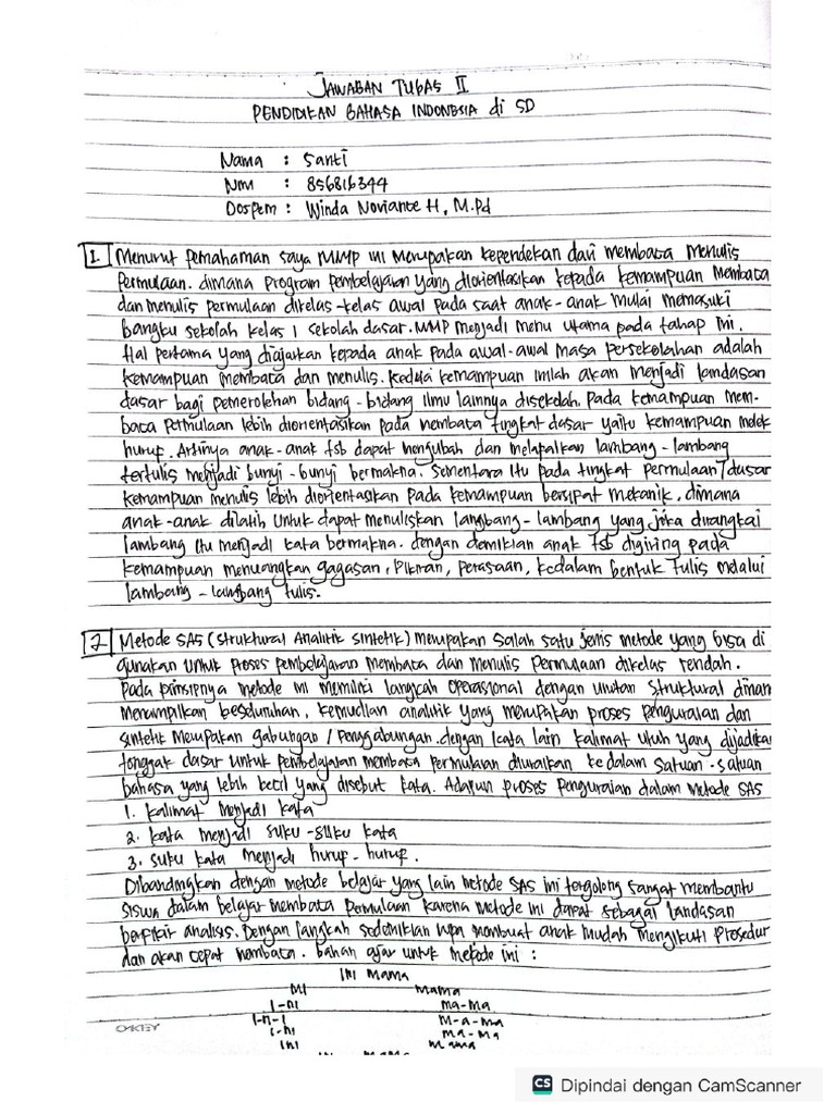 Jawaban tugas 2_B.Indonesia_SANTI | PDF