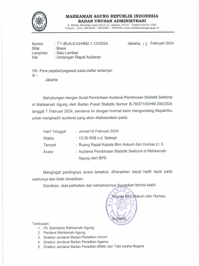 Surat Undangan Audiensi Epss Bps | PDF Surat Undangan Audiensi Epss Bps | PDF