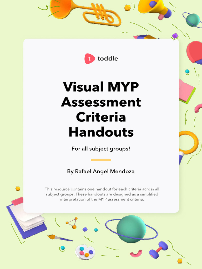 Visual MYP Assessment Criteria Handouts | PDF | Science | Methodology