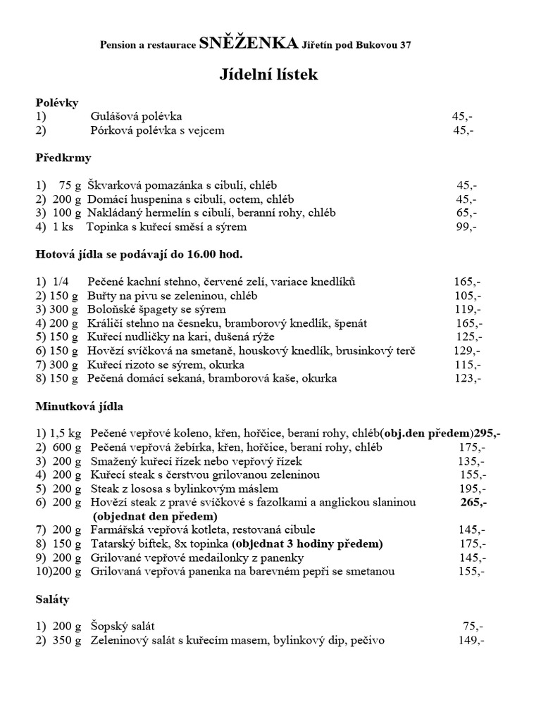 Jidelák 10012020 CZ | PDF