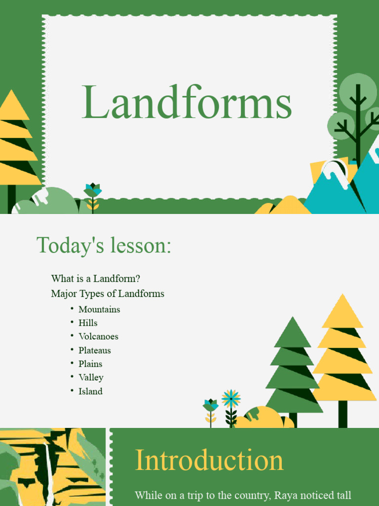Landforms (SCIENCE) | PDF | Mountains | Volcano
