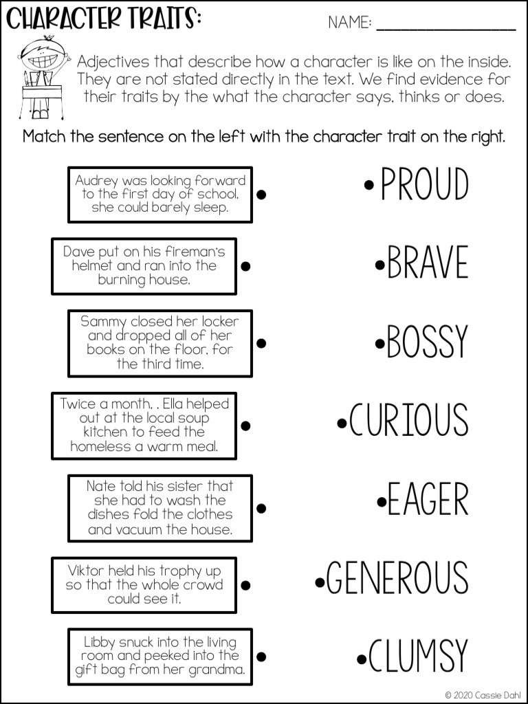 Mini Practice Pack Character Traits | PDF | General Fiction