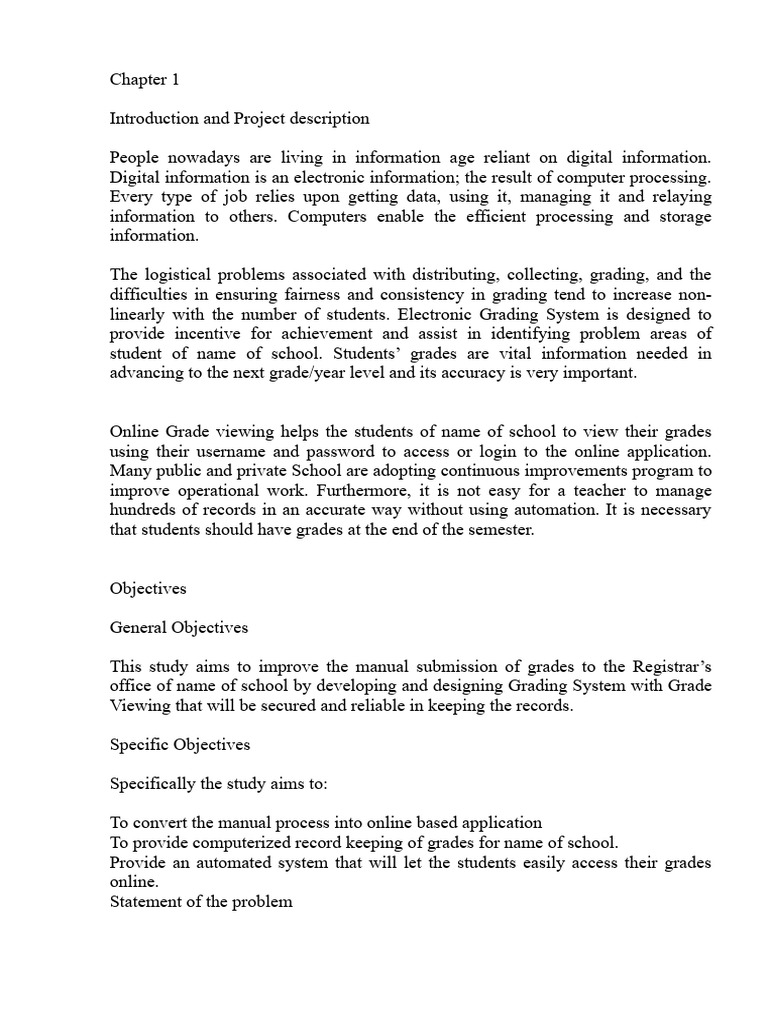 Introduction and Project Description | PDF | Software Development ...