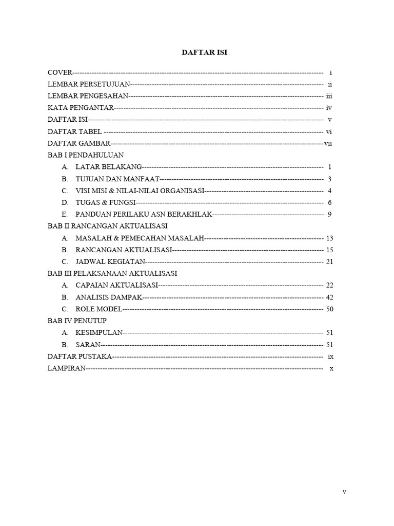 Contoh Daftar Isi | PDF
