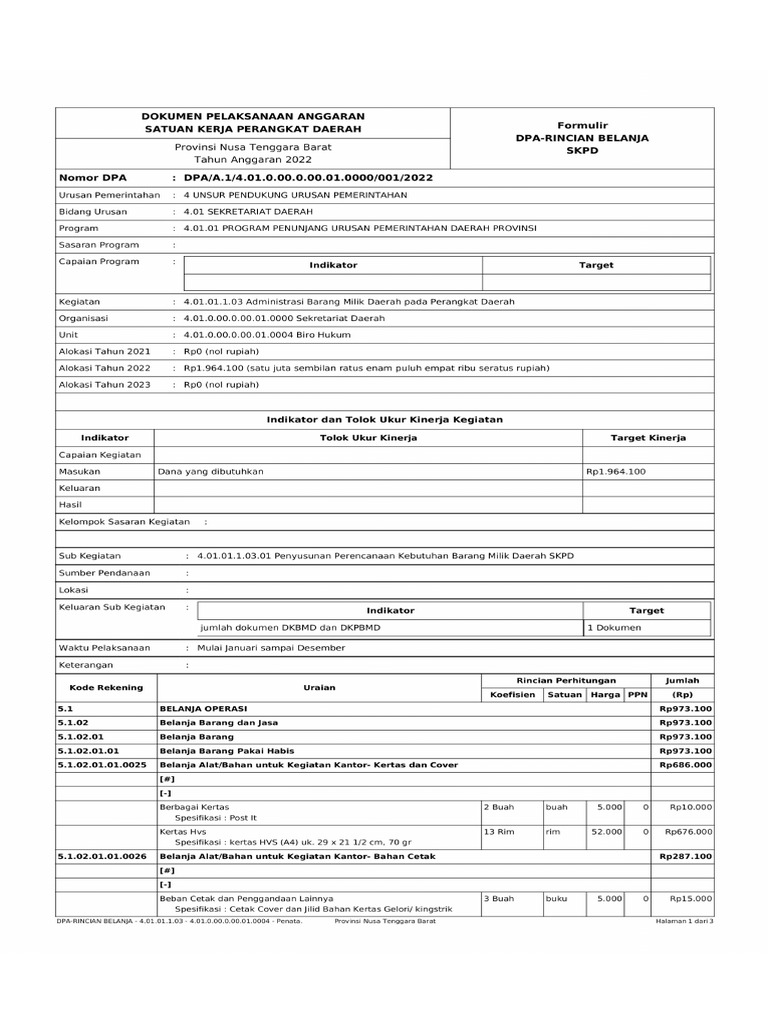 Administrasi Barang Milik Daerah & Pemeliharaan Barang Milik Daerah | PDF