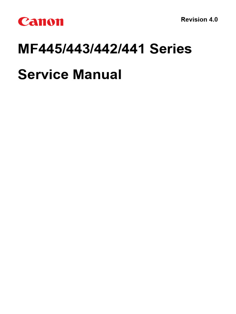 Canon MF445 443 442 441 Series Service Manual en 4.0 | PDF | Electronic ...