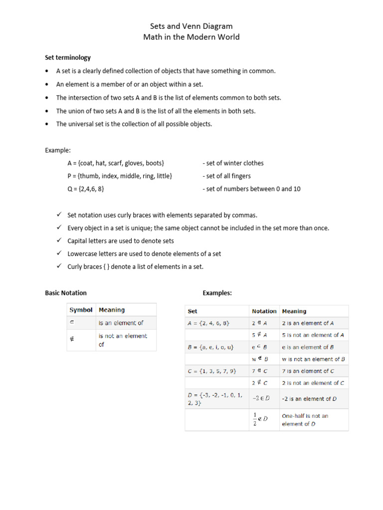 Sets Venn Diagram | Download Free PDF | Set (Mathematics) | Mathematics
