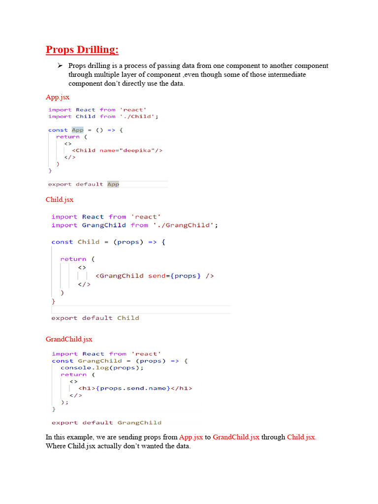 Props Drilling | PDF