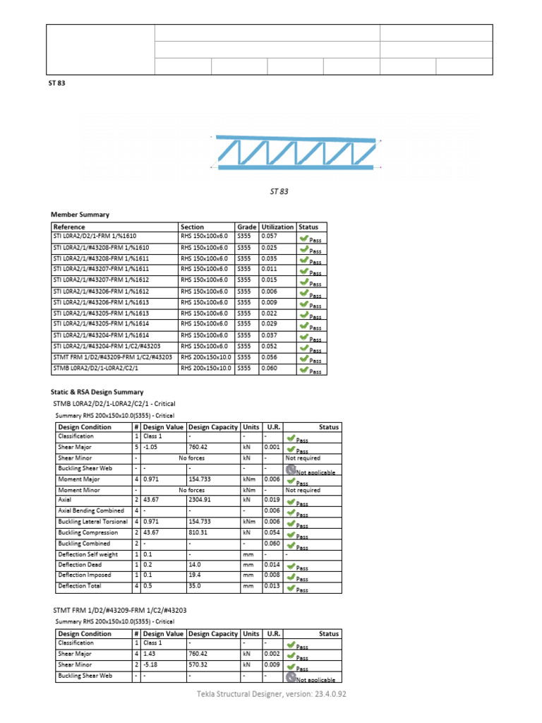 Steel Truss Design | PDF | Buckling | Solid Mechanics