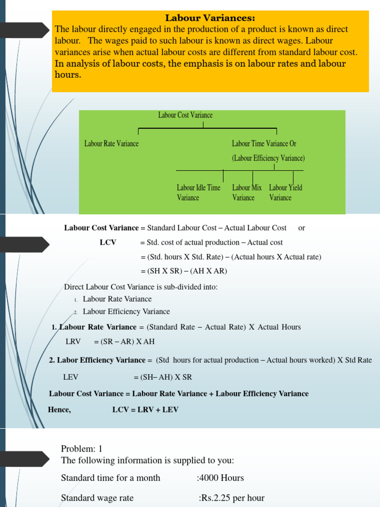 Labour Variance | PDF | Wage | Labor Relations