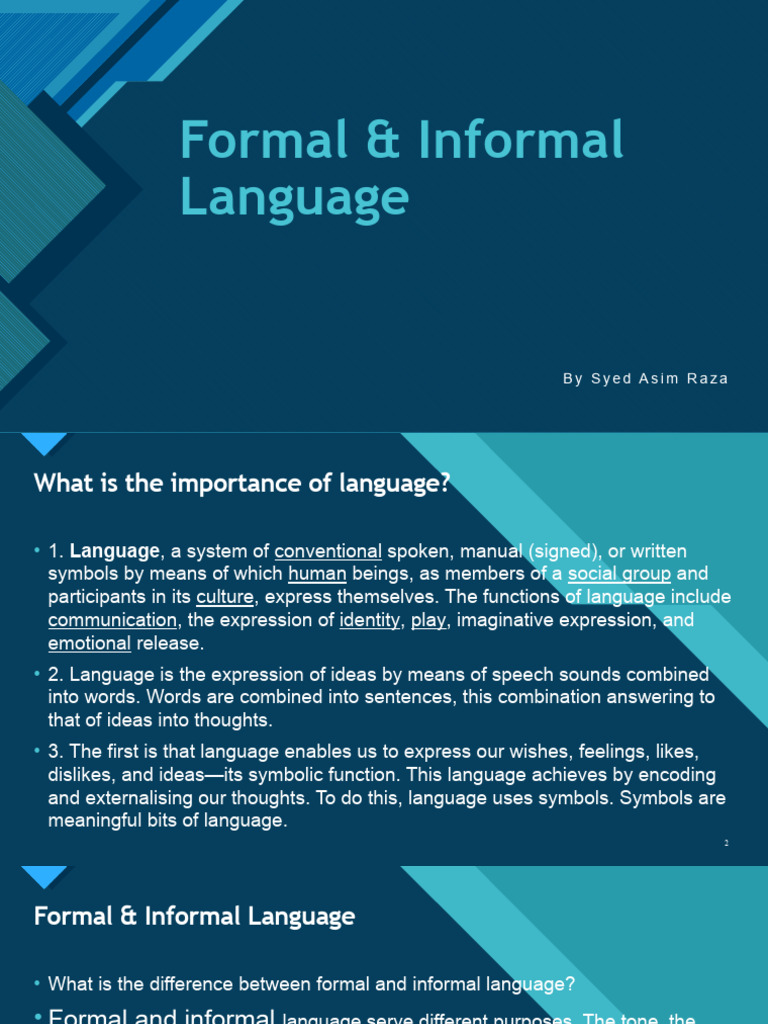 Useful Phrases - Formal & Informal language | PDF | Word | Communication