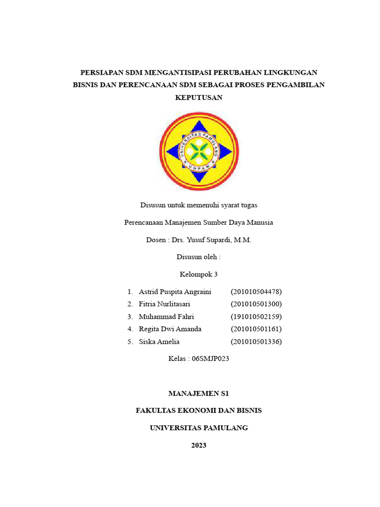 Makalah Kel 3 P.MSDM | PDF