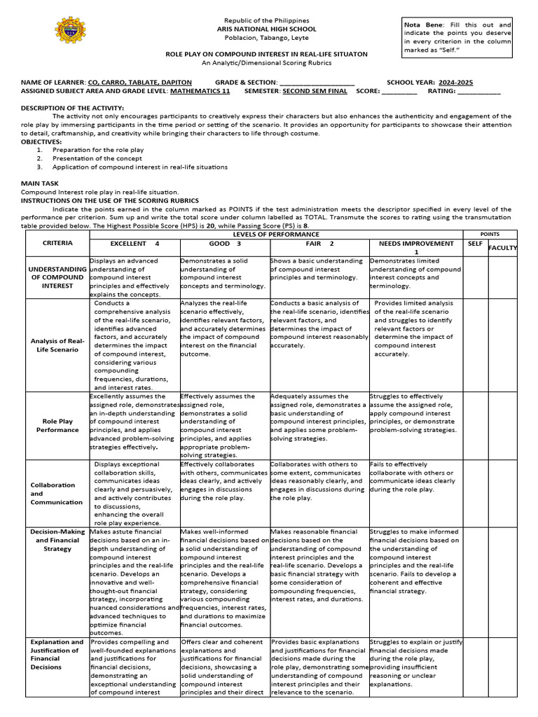 Rubrics | PDF | Analysis | Rubric (Academic)