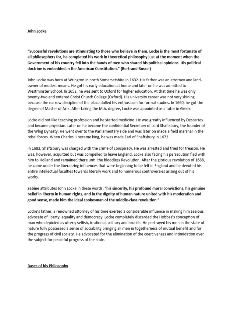 John Locke | PDF | John Locke | Property