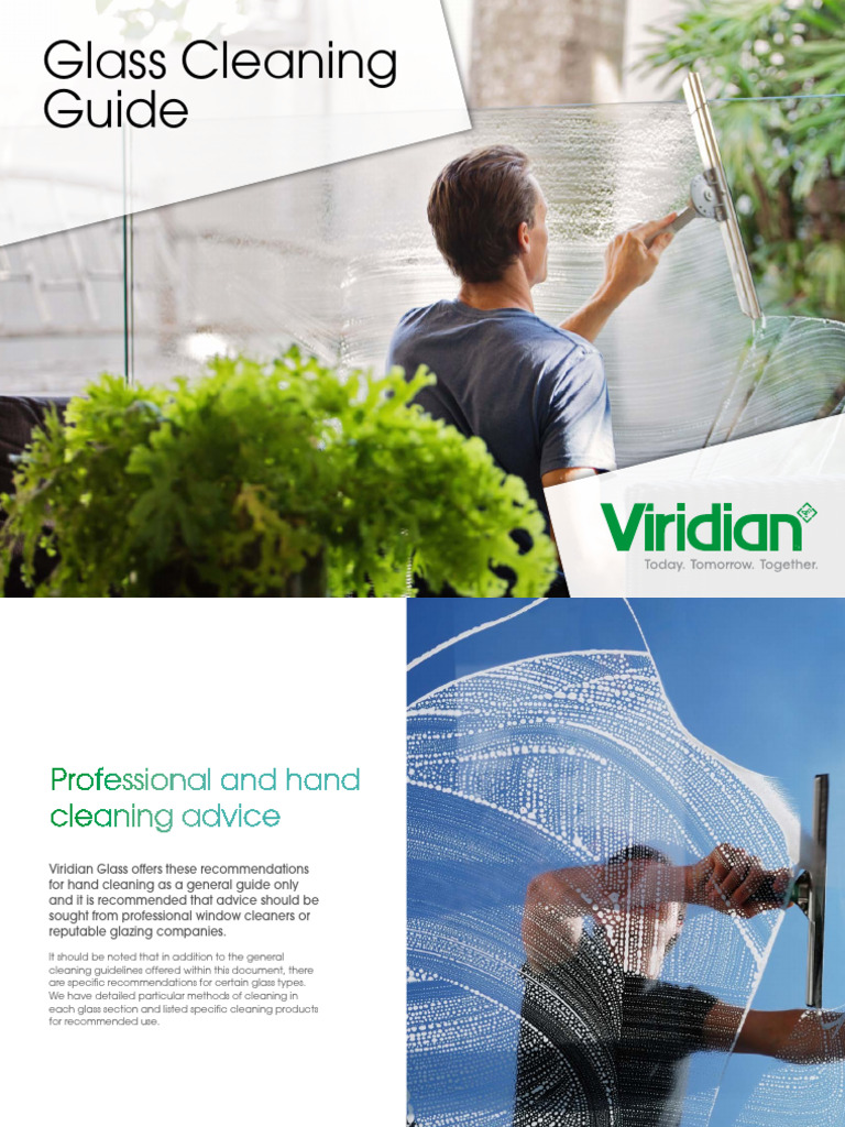 Viridian Glass Cleaning Guide | PDF | Glasses | Abrasive