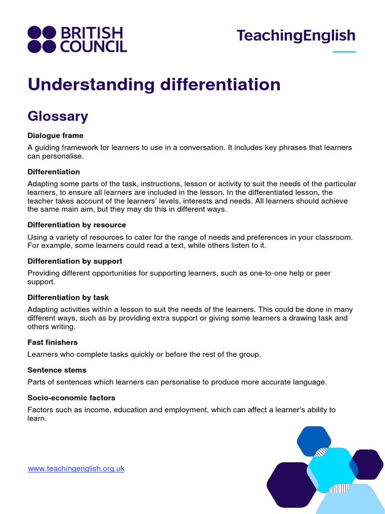 Resources - Understanding Differentiation | PDF | Learning | Special ...