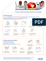 Hand Rub Steps for Hygiene | PDF | Hand | Hand Washing