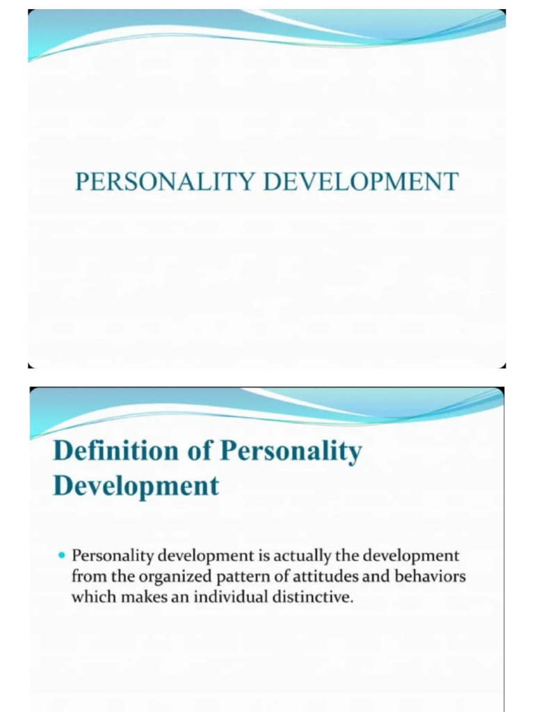 Personality Development Updated | PDF