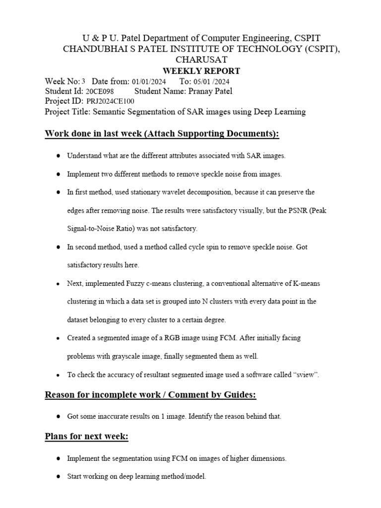 20CE098 Week 3 | PDF | Image Segmentation | Cluster Analysis