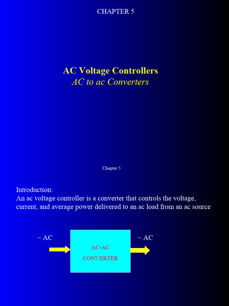 AC-AC - AC Voltage Converter | PDF | Alternating Current | Electronic Engineering