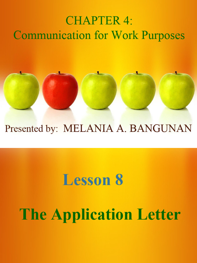 33333333PC Chapter 4 Lesson 8 Application Letter | Download Free PDF | Résumé | Proofreading