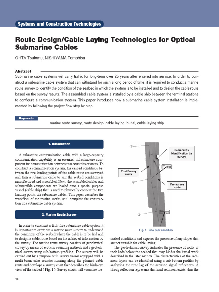 Submarine Cable Laying Guide | PDF | Geotechnical Engineering | Sonar