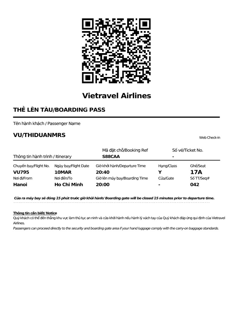 Boarding Passes S88CAA | PDF