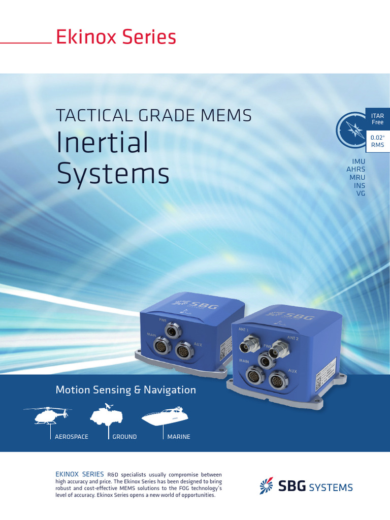 Ekinox Series Leaflet | PDF | Inertial Navigation System | Measuring Instrument